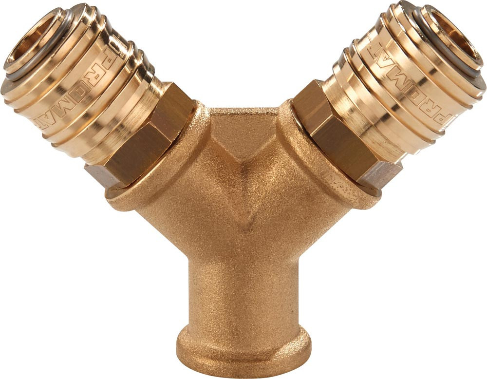 Verteiler Gewinde G 1/2 /19,17 mm IG, 2 Kupplungen DN 7,2 - Eulberg Shop